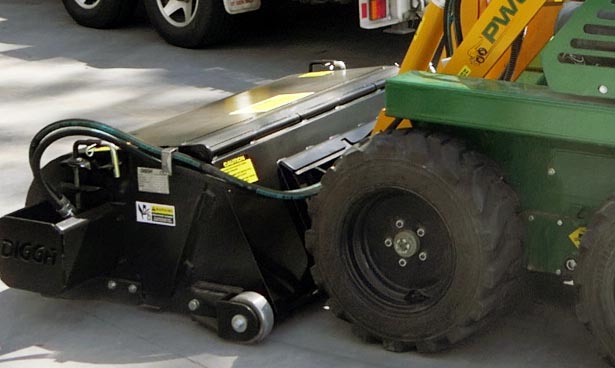 Bucket Broom | Compact Utility Loader Attachments | Kanga Loaders