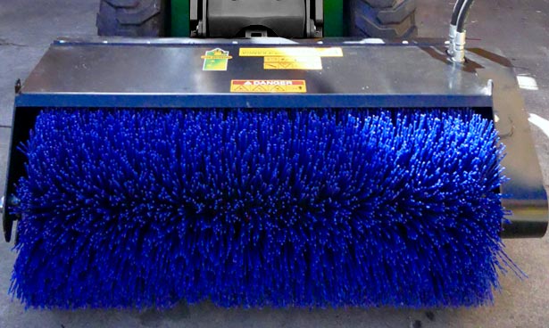 Open Face Bucket Broom | Compact Utility Loader Attachments | Kanga Loaders